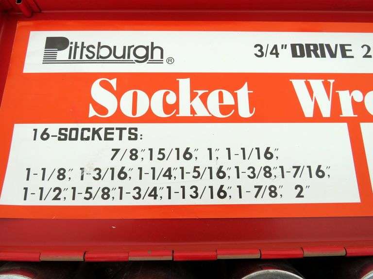 D-176 Pittsburgh 3/4" Drive Socket Set - Pickett Auction Service