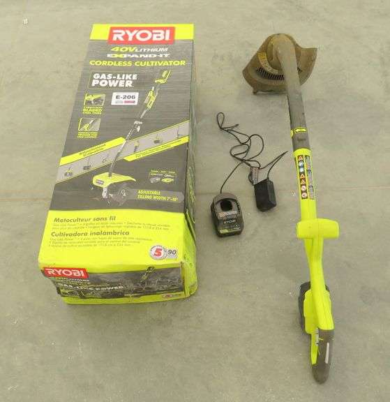 E-206 Ryobi Weed Eater + Rototiller - Pickett Auction Service