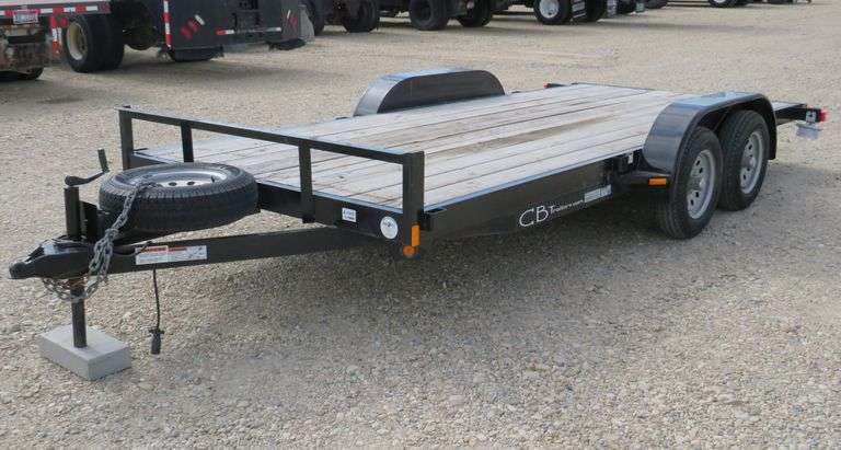 E-1375 2016 C&B 16' Flatbed Car Hauler Trailer - Pickett Auction Service