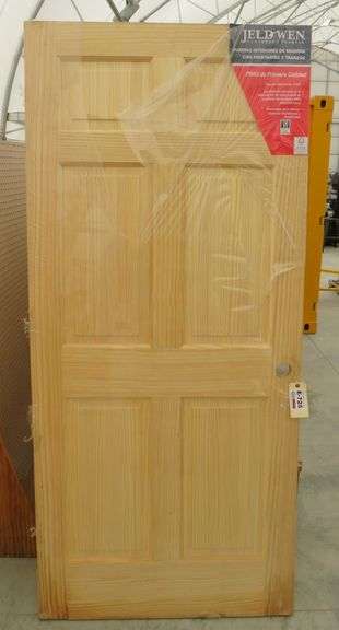 E-725 Jeldwen Pine 6 Panel Door - Pickett Auction Service