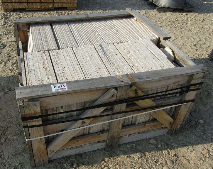 F-621 Crate of Classic Travertine Tile - Pickett Auction Service