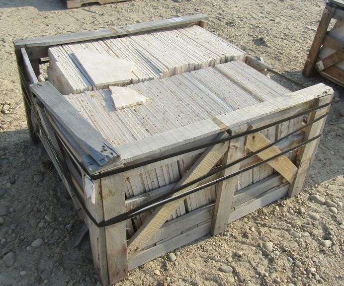 F-621 Crate of Classic Travertine Tile - Pickett Auction Service