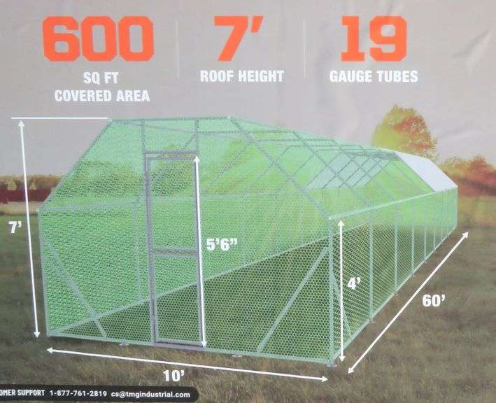 F-1489 Unused Wire Mesh Chicken Run - Pickett Auction Service