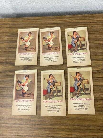 Six 1968 Vintage Pocket Calendars with Elvgren Pinup Girl Covers - Pat ...