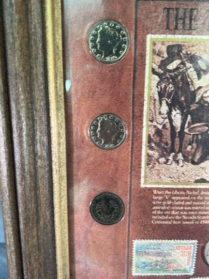 "The Forty Niners" Coin & Stamp Frame - Peterson Land & Auction LLC