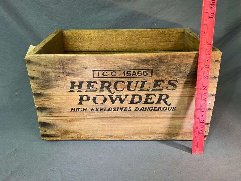 Hercules Powder Wood Crate - Peterson Land & Auction LLC