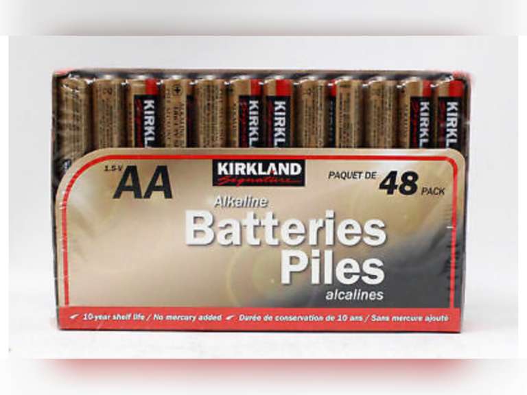 Kirkland Signature AA Alkaline Batteries 48 Pack 23.99 - Quarter Price