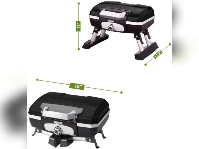 Cuisinart CGG-180TB Portable Propane, Petit Gourmet Tabletop Gas Grill ...