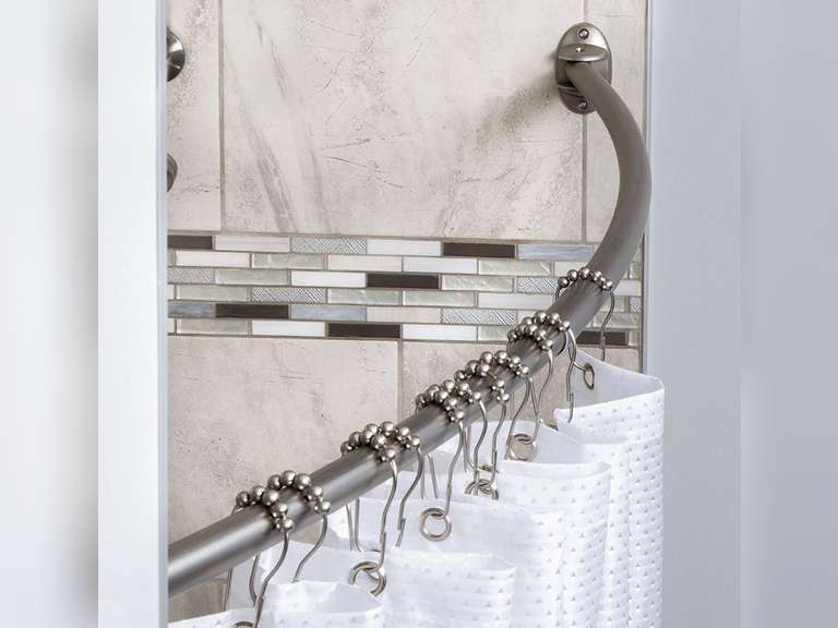 Honey-Can-Do 72-Inch Curved Adjustable Shower Rod, Chrome BTH-03382 ...