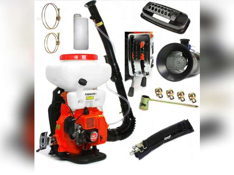 DC HOUSE 5.5 Gallon Backpack Fogger Sprayer Duster Leaf Blower with 2 ...