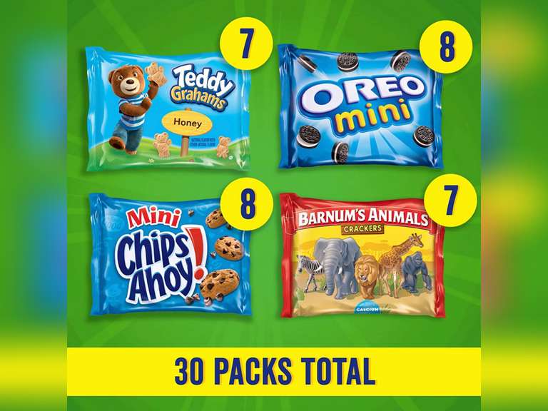 Nabisco Team Favorites Variety Pack, OREO Mini, CHIPS AHOY Mini, Teddy ...