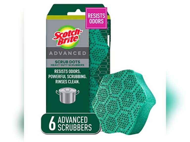 SCOTCH-BRITE SCRUB DOTS ADVANCED HEAVY DUTY SCRUBBERS 16.99 - Quarter Price