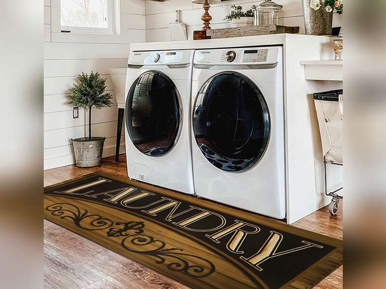 Homcomoda Laundry Runner Rugs with Rubber Backing Non Slip 20"x59 ...