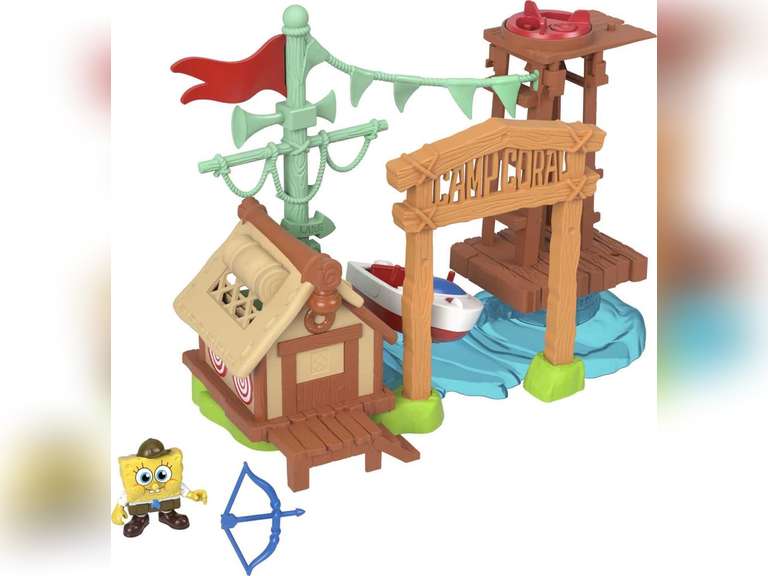 Fisher-Price Imaginext SpongeBob Camp Coral, campground playset with ...