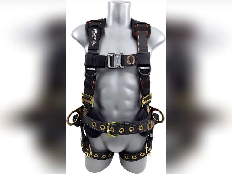 FRONTLINE FALL PROTECTION Combat Construction Full Body Harness + D ...