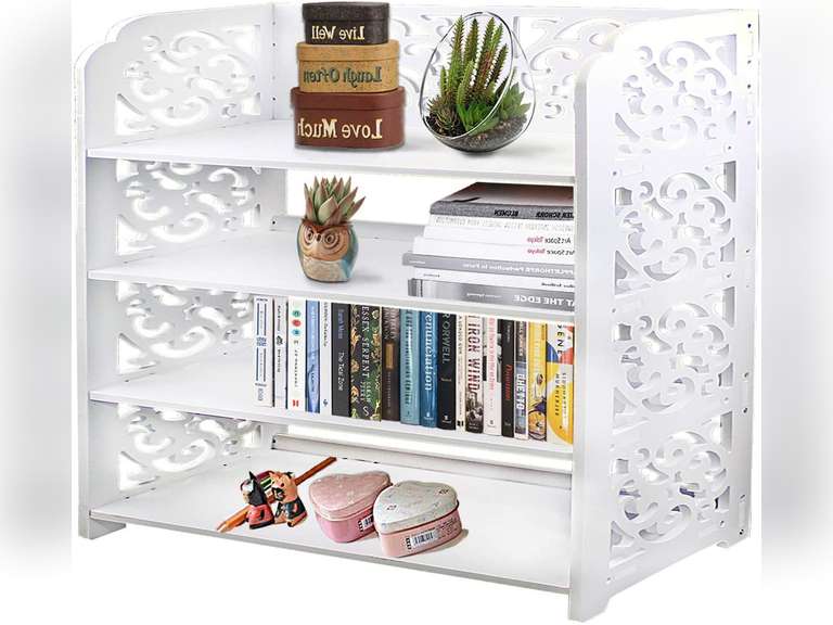 Jerry & Maggie - 4 Tier WPC Shoe Rack/Shoe Storage Stackable Shelves ...