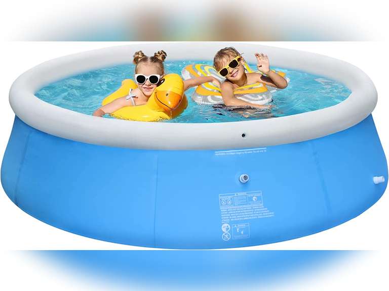 Decorlife Inflatable Above Ground Pool, 8ft x 27in Swimming Pool for ...