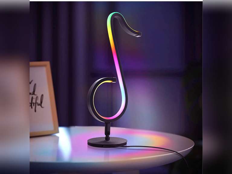 TOTITOM RGB Music Note Light, LED Colorful Table Wall Lamp, Musical ...
