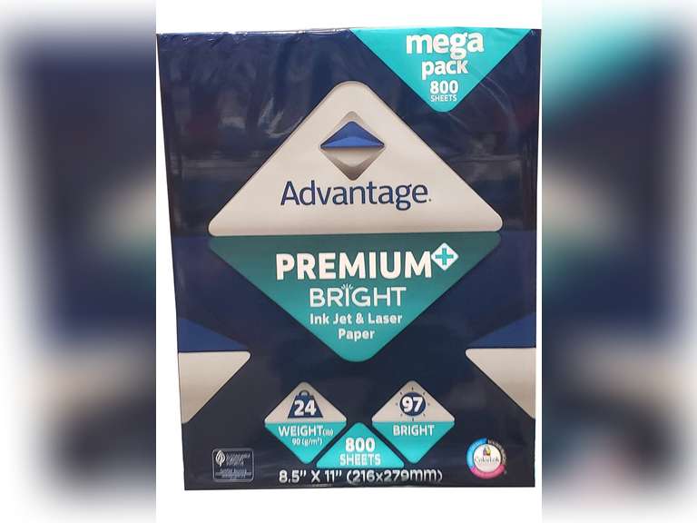 Advantage Multi Purpose Premium Bright Ink Jet & laser Paper 8.5'' X 11 ...