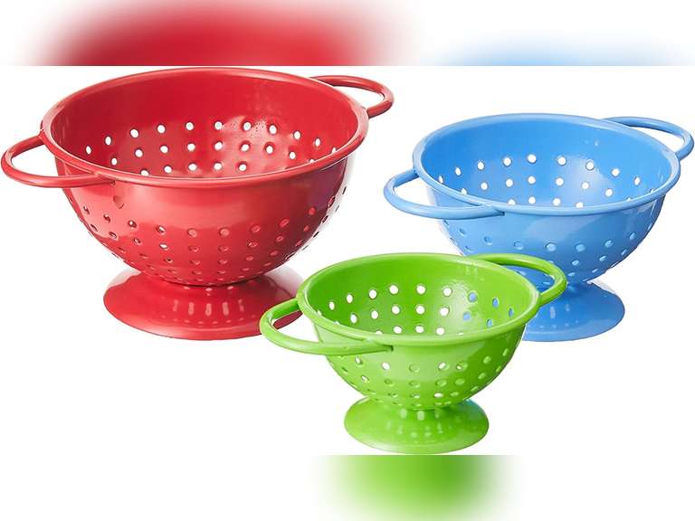 Prepworks by Progressive Powder-Coated Steel Colanders Set of 3 Sizes ...
