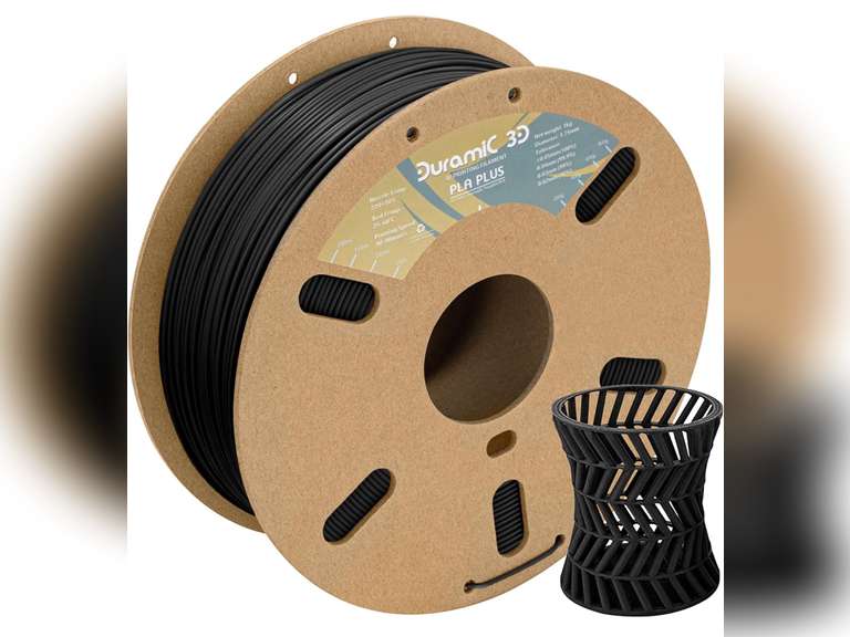 DURAMIC 3D PLA Plus (PLA+) Filament 1.75mm Black 1kg, 3D Printer ...