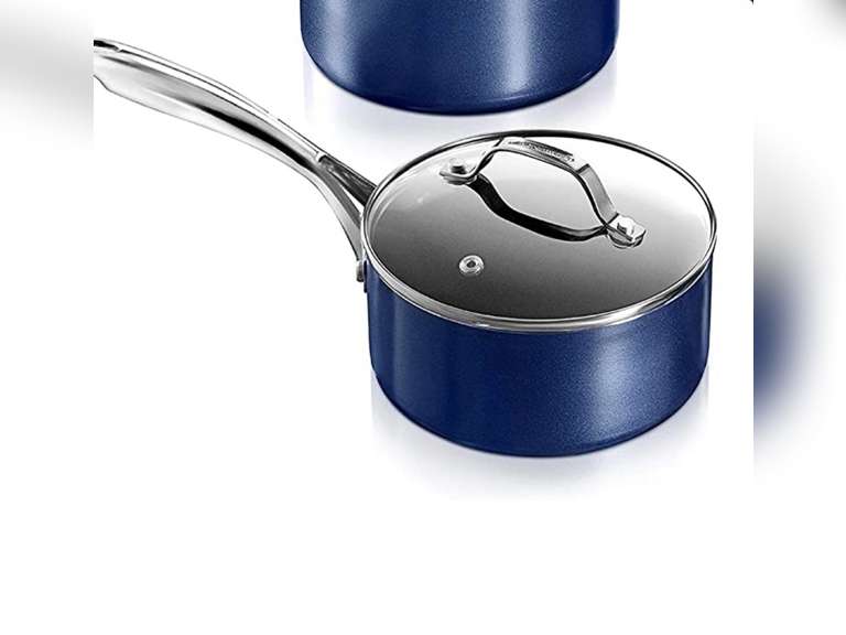 Granitestone Blue Cookware Sets Nonstick Pot 12.99 - Quarter Price