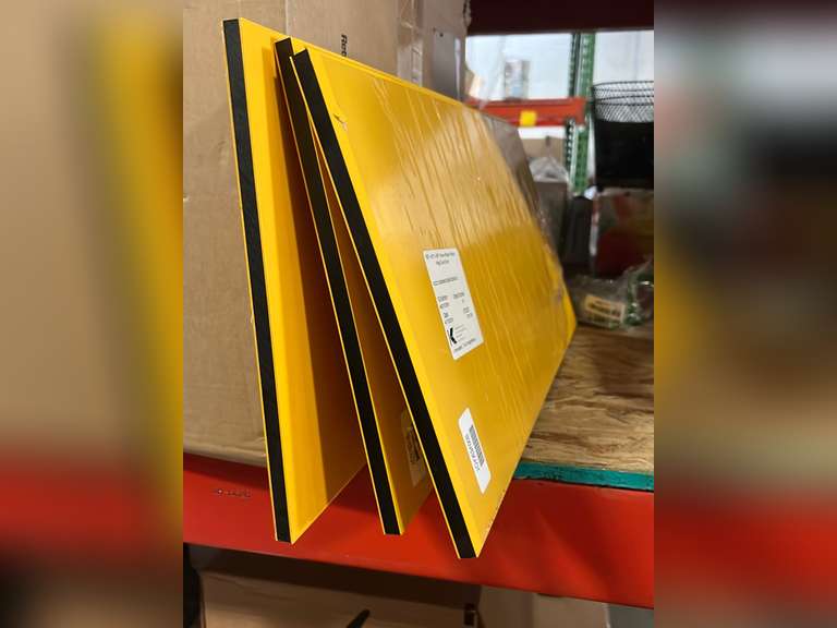 3-Pack BuyPlastic King ColorCore Plastic Sheet 1/2" x 12" x 24" Yellow ...