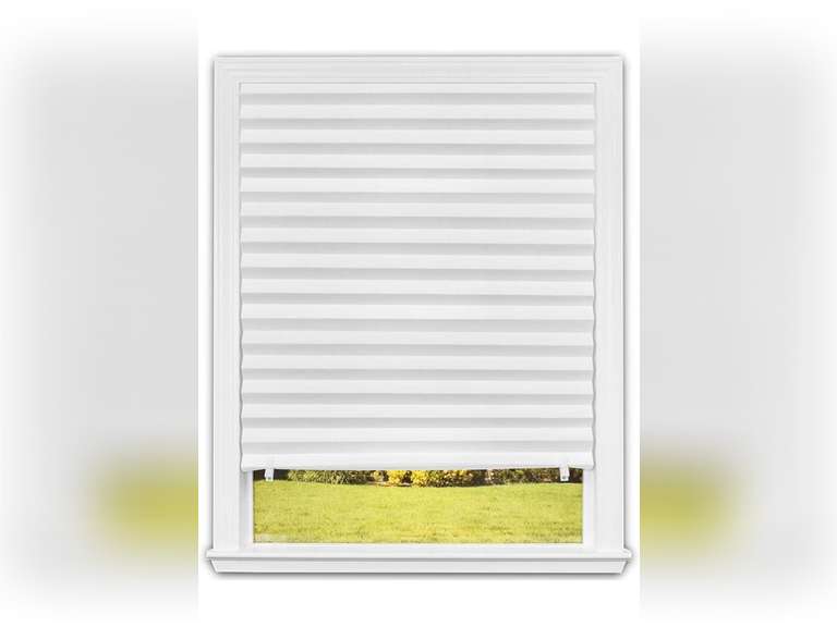 Redi Shade No Tools Original Light Filtering Pleated Paper Shade White ...