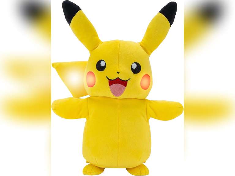 POKEMON Pikachu Electric Charge - 10 Inch Interactive Plush with Lights ...