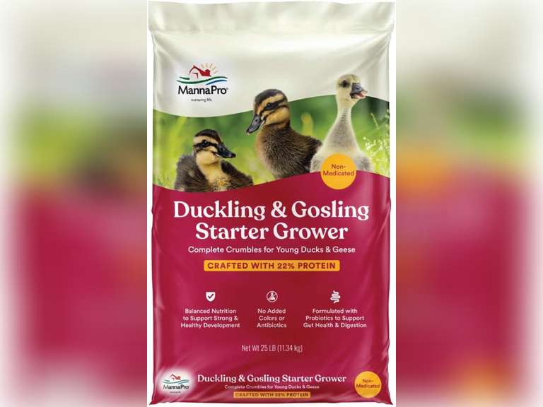 Manna Pro Duck Starter Grower Crumble | Non-Medicated Feed for Young ...