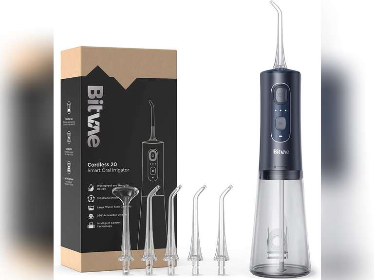Bitvae Cordless Water Dental Flosser for Teeth, Portable 300ML Water ...