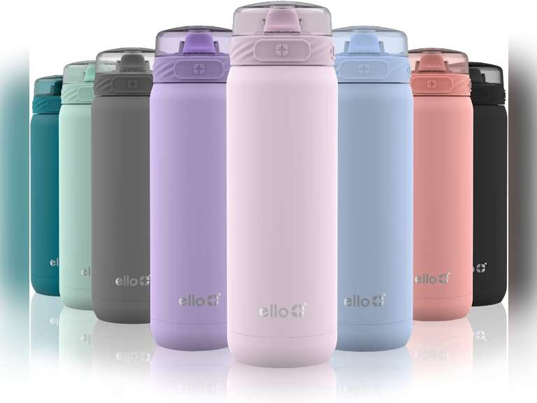 Ello Cooper Vacuum Insulated Stainless Steel Water Bottle with Soft ...