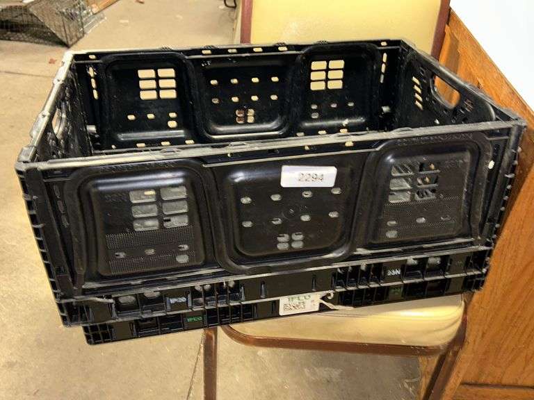2 Plastic Folding Crates - Rogers Community Auction Inc.