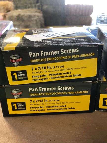 2 New 1 lb Boxes 7x7 1/16" Pan Framer Shop Point Screws - Rogers ...