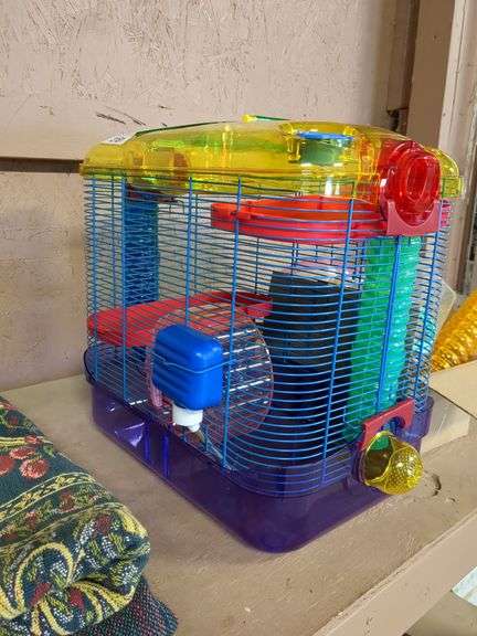 New 2 Level Hamster Cage w/ Extra Tunnels - Rogers Community Auction Inc.