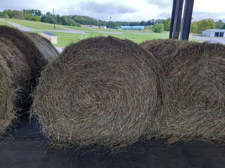 2 Round Bales 2nd Orchard Grass Timothy (4x4) Stored Inside - Rogers ...