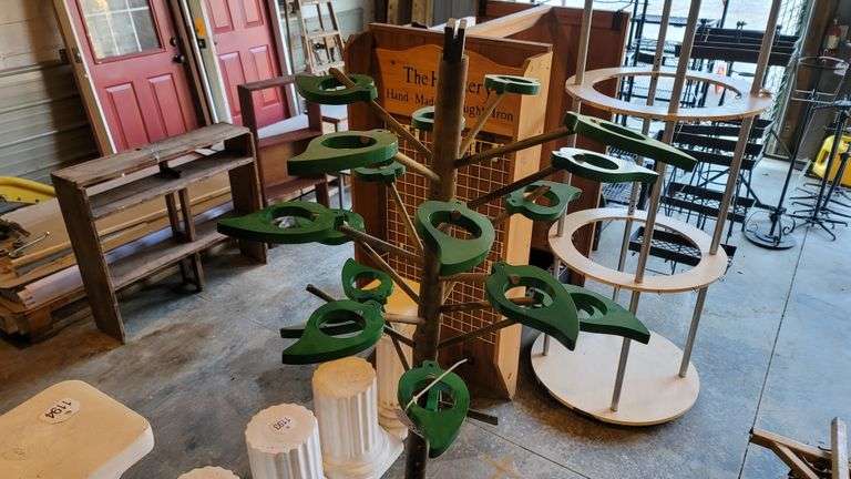 Wood Tree Display Rack - RES Auction Services