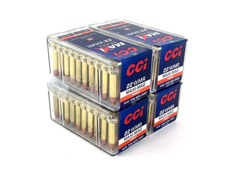 200rds CCI Maxi Mag 22MAG 40Gr FMJ Ammo - RES Auction Services