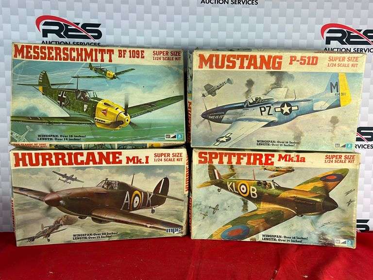 (4) MPC 1:24 Scale Model Planes - RES Auction Services