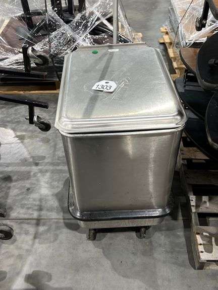 Stainless Rolling Container - RES Auction Services