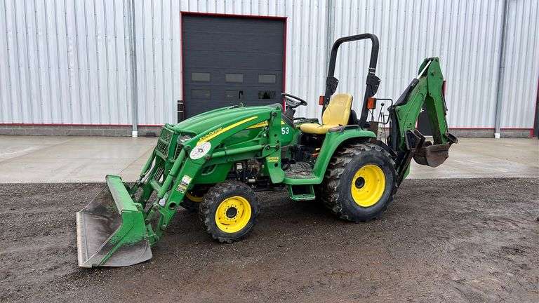"ABSOLUTE" John Deere 3320 4WD Tractor Backhoe - RES Auction Services