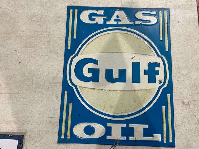18" x 14" Tin Gulf Sign - RES Auction Services