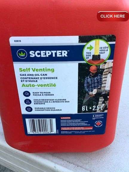 Scepter gas/oil can - Rideau Auctions