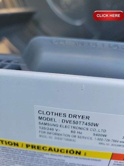 Samsung multisteam moisture sensor smartcare dryer - Rideau Auctions