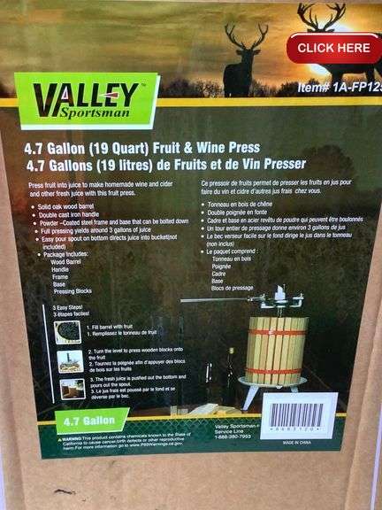 Valley sportsman fruit/wine press - Rideau Auctions