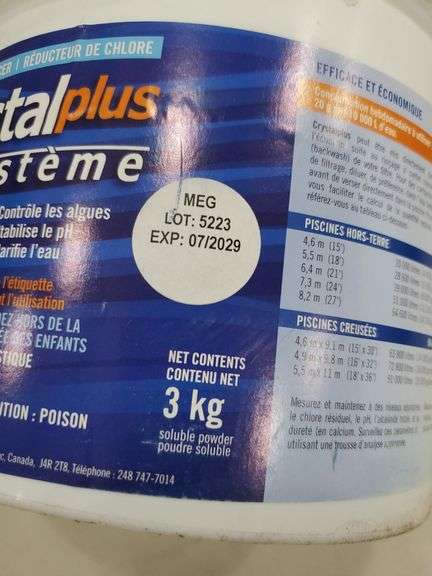 Crystal plus chlorine reducer - Rideau Auctions