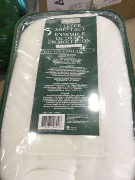 Life comfort fleece sheet set king size - Rideau Auctions