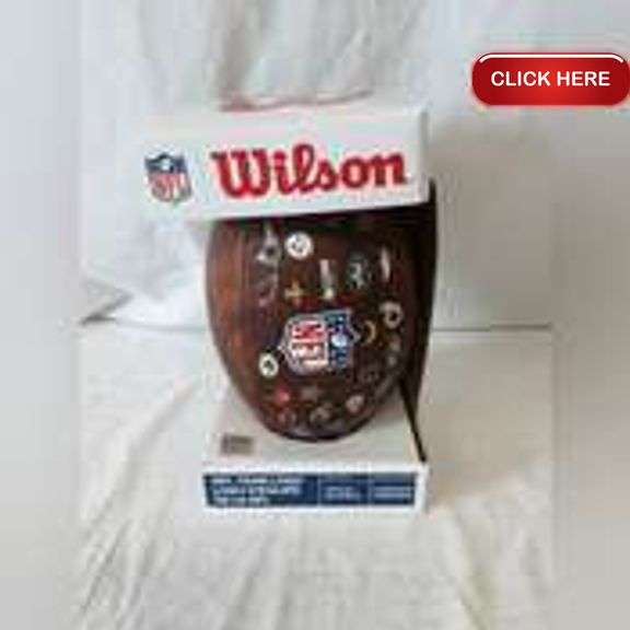 WILSON FOOTBALL WITH NFL TEAM LOGOS - Rideau Auctions