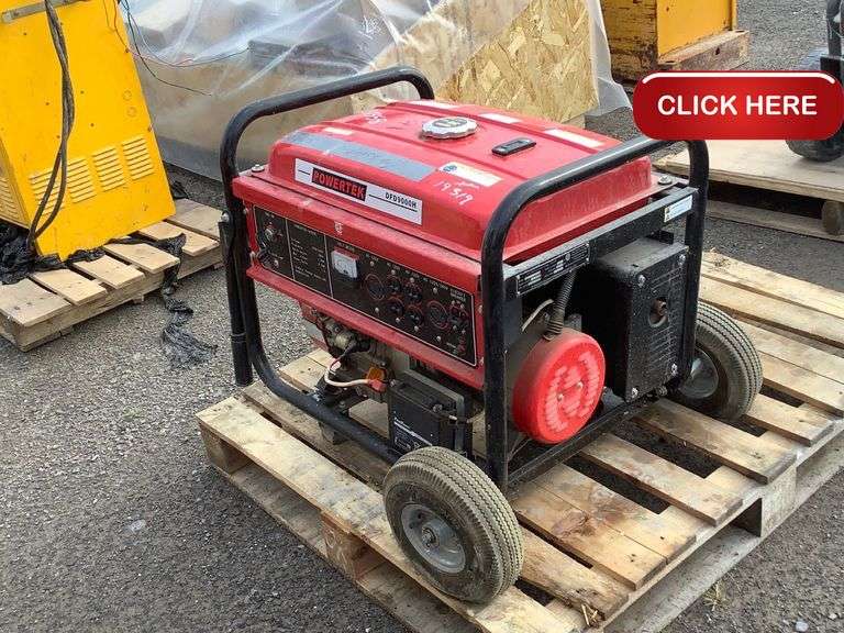 Powertek dfd9000h generator , gas - Rideau Auctions