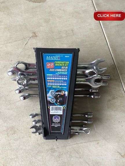 Matrix 22 pc wrench set (sae & metric ) - Rideau Auctions